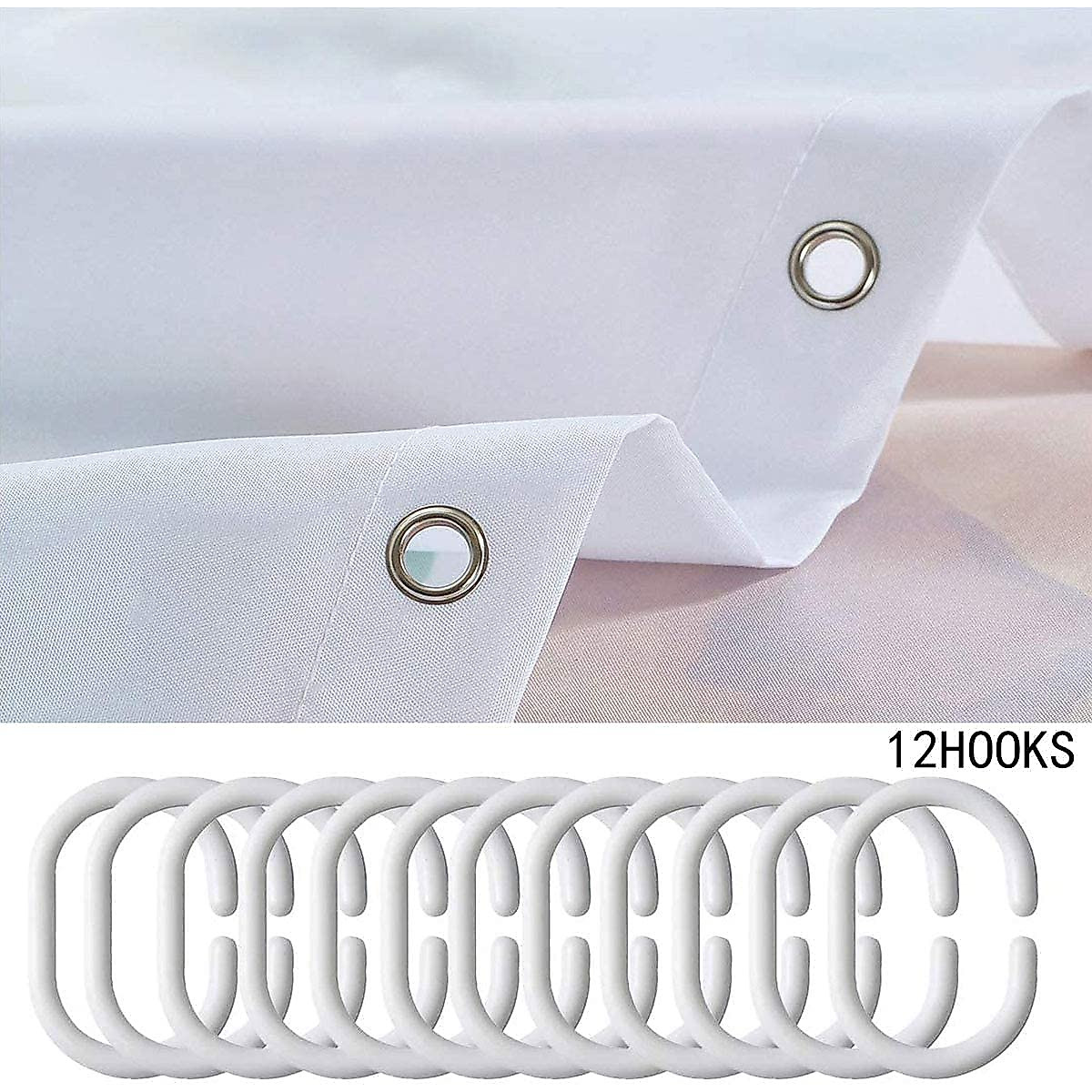 Coastal Sea Creature Shower Curtains,Farmhouse Blue Wooden Stripes Bath Curtain,Starfish Cloth Fabric Bathroom Decor Set with Hooks,78" Long