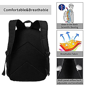 Dtuxgbi 2PCS Set Anime Backpack Lunch Box, Classic Anime Bookbag Lunch Bag, Casual Shoulders Backpack Lightweight Laptop Bag