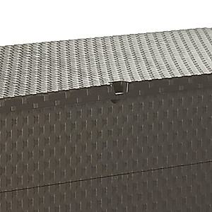 Festnight Patio Storage Box Outdoor Storage Deck Box Garden Storage for Garden, Backyard, Home, Pool Brown 47.2"x22"x24.8"