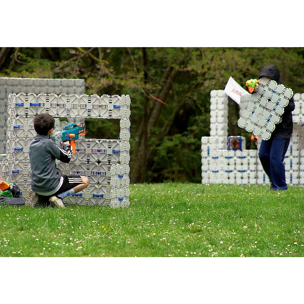 Blaster Boards - 6 Pack | Kids Fort Building Kit for Nerf Wars & Creative Play | 276 Piece Set