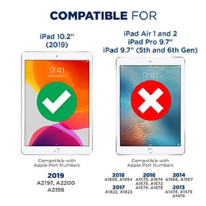 Tech Armor Screen Protector for Apple iPad 10.2 Inch 2021, 2020 and 2019 Model, 9 H Hardness, Case friendly, Ballistic Tempered Glass 1 Pack