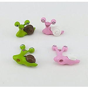 yueton Pack of 10 Garden Ornament Miniature Snail Figurine Resin Craft Fairy Dollhouse Decor Bonsai Plant Decoration