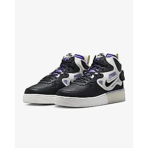 Nike Air Force 1 Mid React Men's Shoes, Off Noir/Off Noir-Action Grape, 10.5 M US