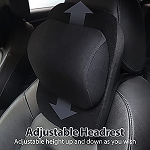 ZATOOTO Adjust Height Car Neck Pillow, Memory Foam Headrest Neck Support Pillow Adjustable Neck Pain Relieved Headrest Driving Seat Cervical Support