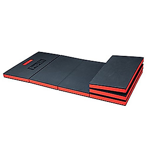 Pro Lift C-5006 Foldable EVA Mat - Anti Fatigue EVA Foam Sheet (6 fold) - Great for Garage, Picnicking, Gardening, Camping and Outdoor Activities, Black/Red