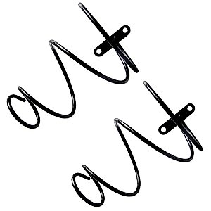 Teensery 2 Pcs Wall Mounted Wine Holder Metal Spiral Wine Bottle Holder Wine Display Rack, Black