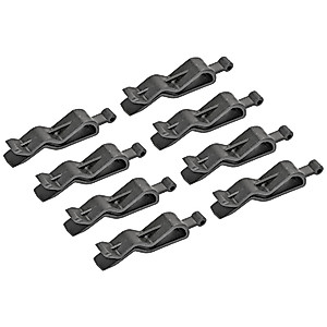 MECCANIXITY Garbage Bin Clip, Kitchen Trash Can Bag Clips Waste Basket Garbage Bin Clamp Bag Clip Black, Pack of 12