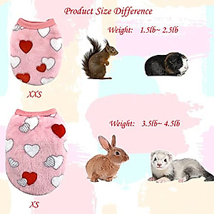 CooShou 4 Pieces Bunny Clothes for Rabbits- Small Animal Guinea Pig Warm Vest Clothes Costume Soft T-Shirt for Kitten Ferret Chihuahua Puppy Mini Dog and Small Animals XXS