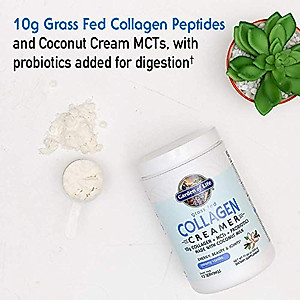 Garden of Life Grass Fed Collagen Creamer Powder - Creamy Vanilla, 12 Servings, Collagen Powder for Coffee Energy Beauty Joints, Collagen Peptides Powder, Coconut MCTs, Collagen Protein Supplements