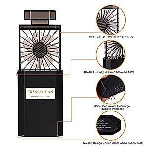 seOSTO Mini Portable Fan Rechargeable,Battery Powered Fan,Handheld Fan With 3 Speeds Electric Fan For Girls Woman Office School Working Home