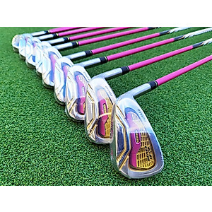 ENEMO Women's Golf Complete Set Compatible with Honma Beres IS-06 4 Star Club Set Driver Fairway Iron Putter Graphite Shaft L Flex (No Bag (Color : 13pcs no Bag)