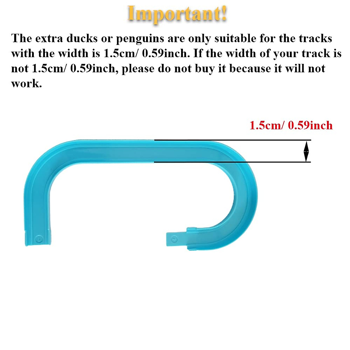 NEXTAKE Extra Ducks/Penguins for Stair-Climbing Toy Set, Accessory for Automatic Stair-Climbing Ducklings Cartoon Slide Toy Escalator Toy, Fit The 1.5cm/ 0.59inch Track (Extra 3 Ducks + 3 Penguins)