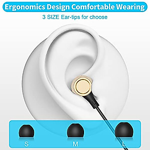 Wired Headphones 3.5mm Wired Earbuds Earphones with Mic, JAKPAK in-Ear Headphones Noise Canceling Deep Bass Stereo Sound Earbuds for iPhone 6/6S Samsung A13 A03s S10 S9 Moto G Stylus (with Carry Case)