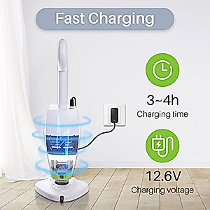 POOLPURE Cordless Rechargeable Pool Vacuum, Handheld Pool Cleaner with Telescoping Shaft, Scrub Brush Head for Above & In-Ground Pools, Inflatable Pools for Leaves, Dirt and Sand & Silt