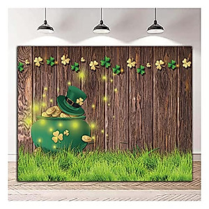 Happy St Patrick's Day Photography Backdrops 5x3ft Vinyl Lucky Irish Shamrock Board Baby Shower Birthday Party Photo Background