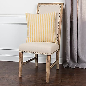 Rizzy Home T11041 Decorative Pillow, 20 in x 20 in, Yellow/Neutral/Brown