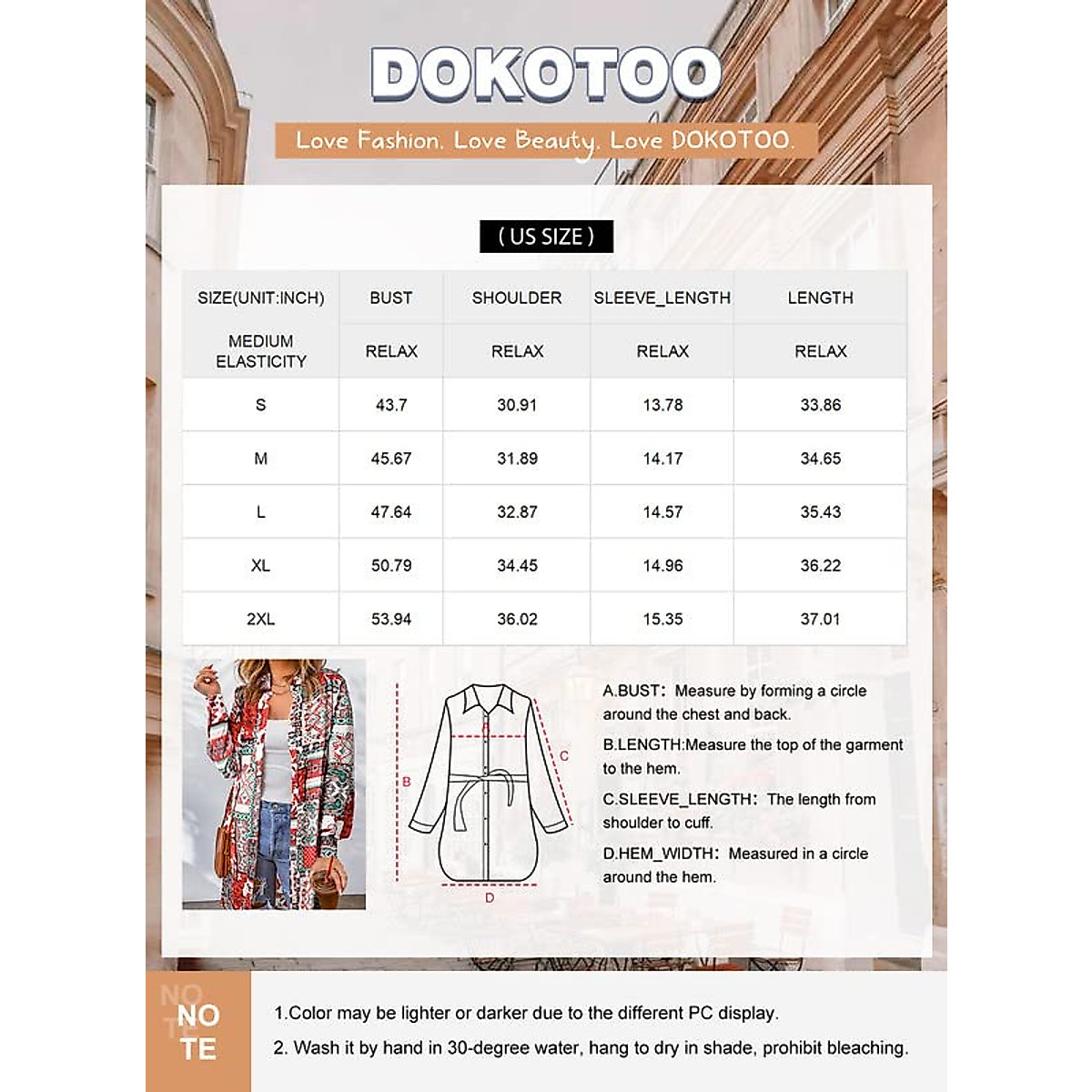 Dokotoo Womens Summer Spring Beach Boho Long Sleeve Cardigans Button-Down Bohemian Fashion Geometric Floral Kimonos for Women Brown XX-Large