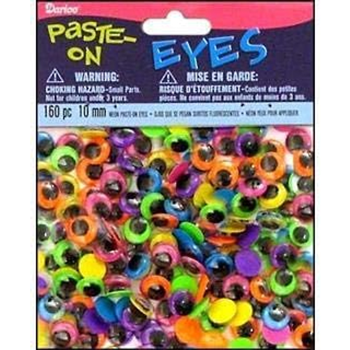 Darice Neon Eyes - Assorted Color - 10mm - 160 Pieces