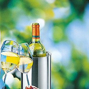 Isosteel VA-9568 Bottle Cooler Double-Layered 18/8 Stainless Steel with Matt Brushed Surface