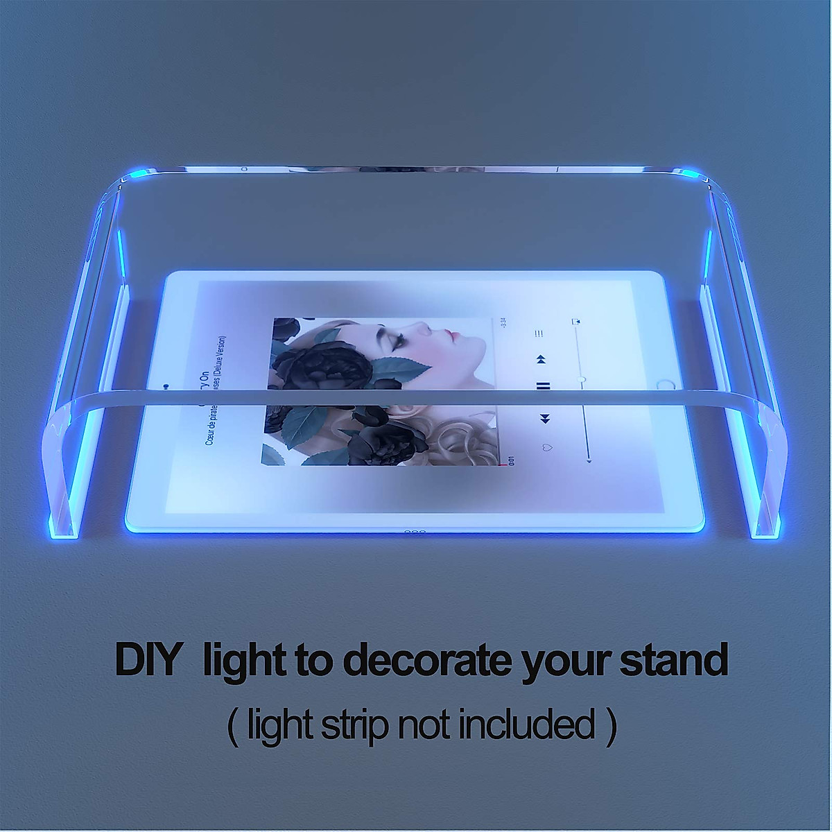 Acrylic Computer PC Laptop Monitor Stands Riser Clear 15” Desk Space Saving Stand Organizer Anti Cat Keyboard Protector Compatible with HP Acer LG Apple 13inch 14inch Laptops TVs & other Electronics