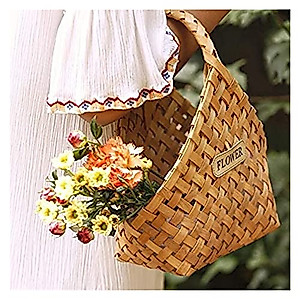 WALTX Woven Seagrass Belly Basket for Storage Plant Pot Basket and Laundry, Picnic and Grocery Basket