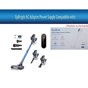UpBright 30V AC/DC Adapter Compatible with Honiture S11 S12 S12US 25.9V 2500mAh Li-ion Battery 400W 33kPa Lightweight Cordless Vacuum Cleaner Stick Vac DC30V 500mA 30VDC 0.5A Power Supply Cord Charger