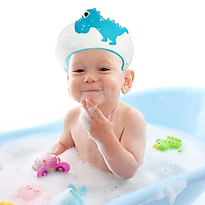 Baby Shower Cap Kids Hair Washing Shield Elastic Baby Shower Shampoo Cap Toddler Bath Visor