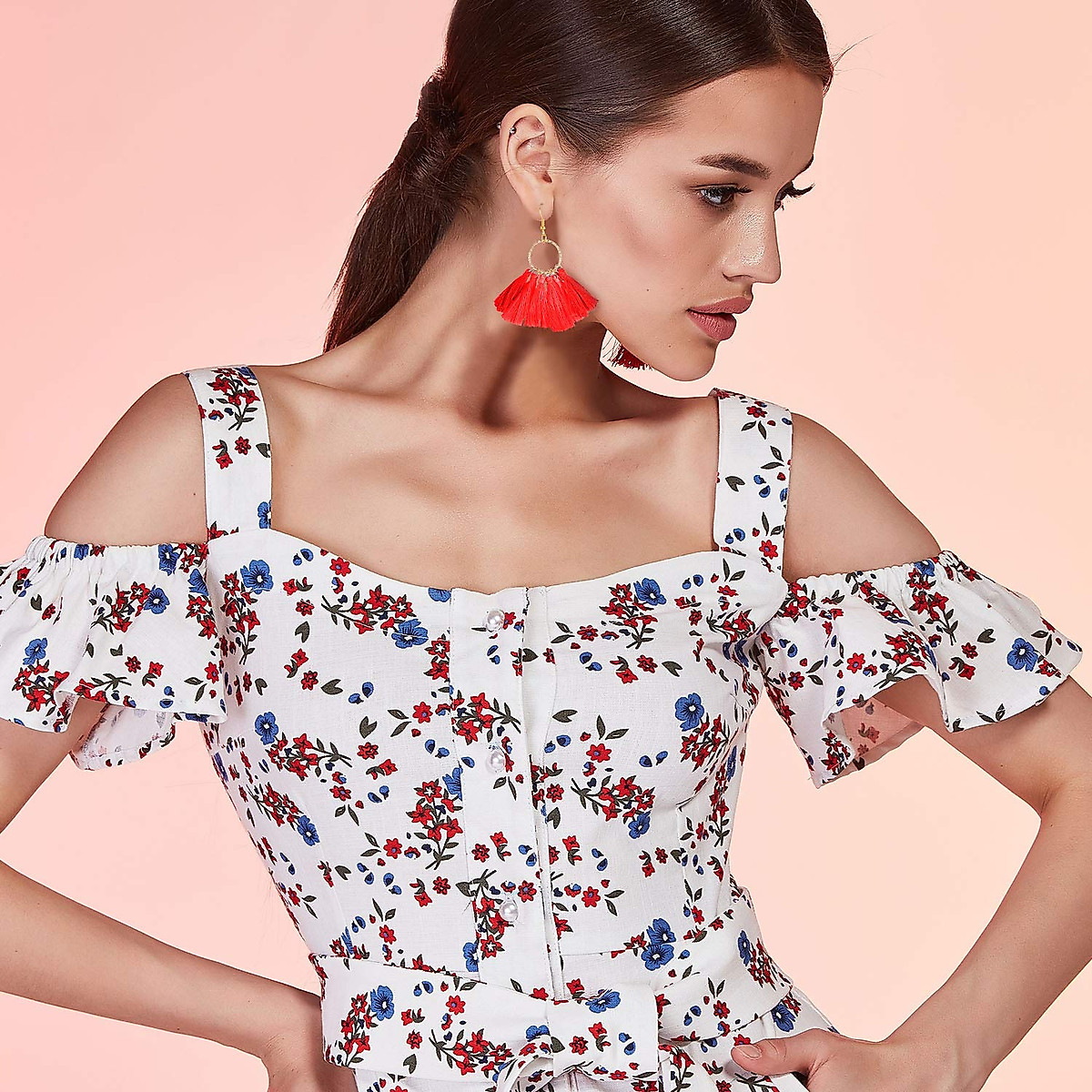 120 Pieces DIY Tassels Multicolored Mini Tassels Charm with 100 Pieces Gold Plated Earring Hooks and 200 Jump Rings for Earring Jewelry Making DIY Craft Accessory