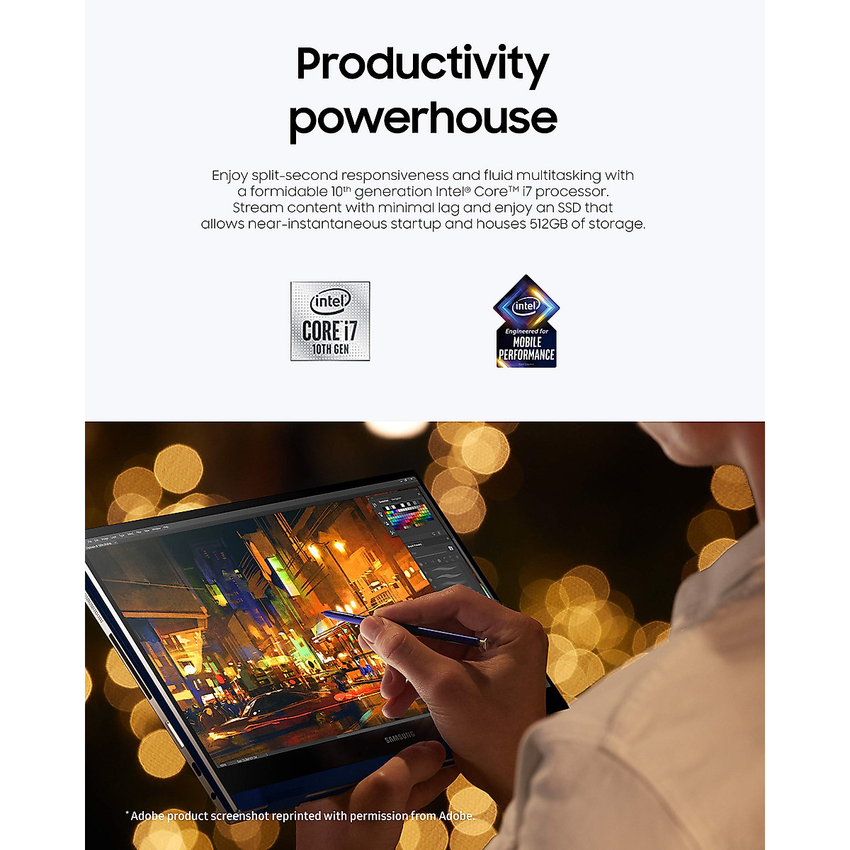 Samsung Galaxy Book Flex 13.3” Laptop| QLED Display and Intel Core i7 Processor | 8GB Memory | 512GB SSD| Long Battery Life and Bluetooth-Enabled S Pen | (NP930QCG-K01US), Blue (Renewed)