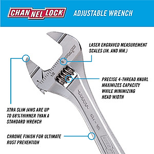 Channellock - 6 Xtra Slim Jaw Adj Wrench (806SW)