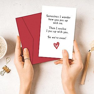 Heollaok Funny Anniversary Card for Husband Wife, Humorous Birthday Cards for Him Her, Naughty Wedding Anniversary Card for Women Men, Witty Birthday Cards for Boyfriend Girlfriend