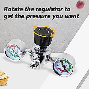 Improved Whipped Cream Pressure Regulator Valve with Upgraded Adapter & Hose Line, Pressure Regulating Valve for Whipped Cream Chargers 0.95 Liter 580g Tank (Valve -2)