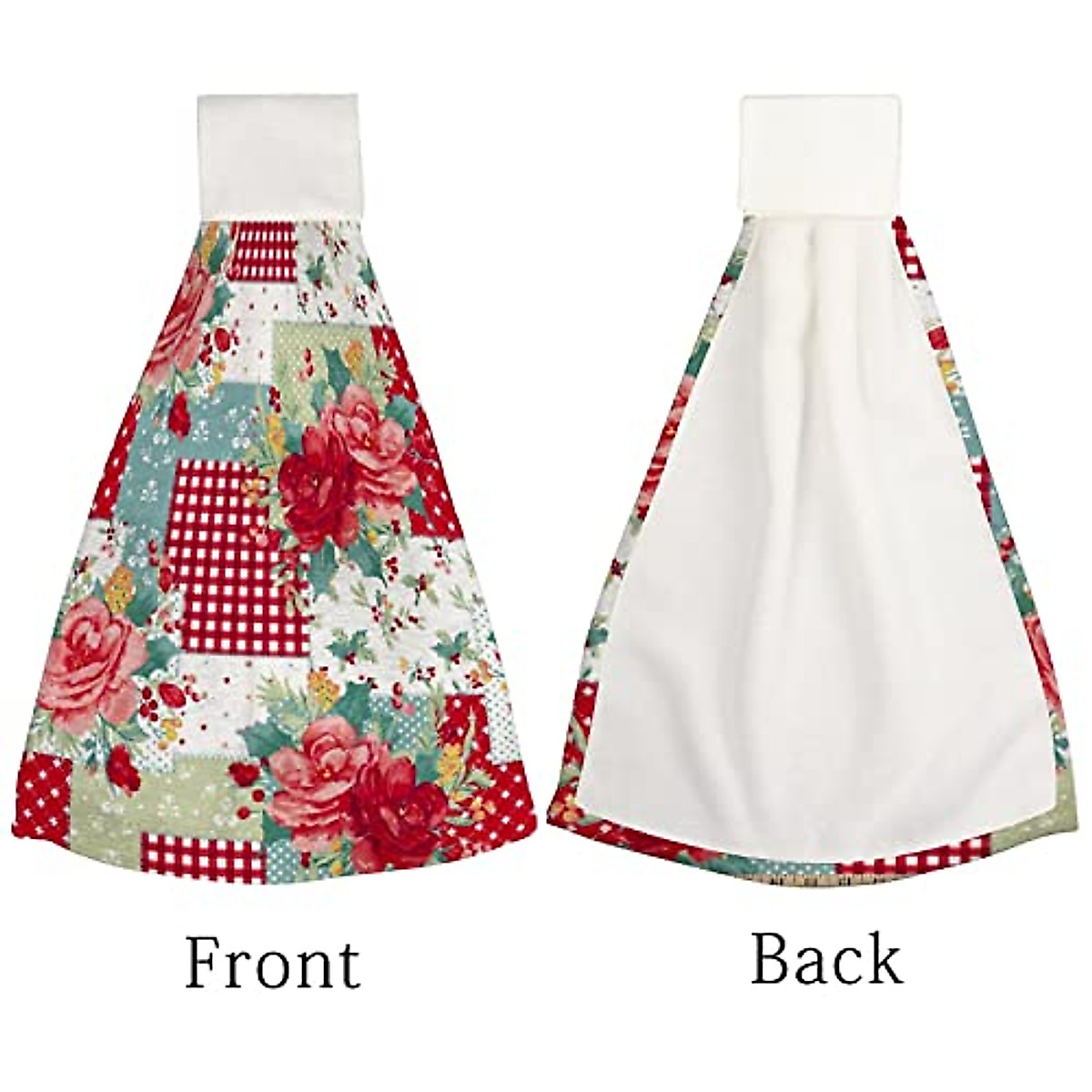 Kitchen Towel-The Pioneer Woman Rose-Hand Towels Tie Towel Soft Microfiber Absorbent Washcloth Also for Bathroom Hand Sink Laundry Room RV Tabletop 2pcs