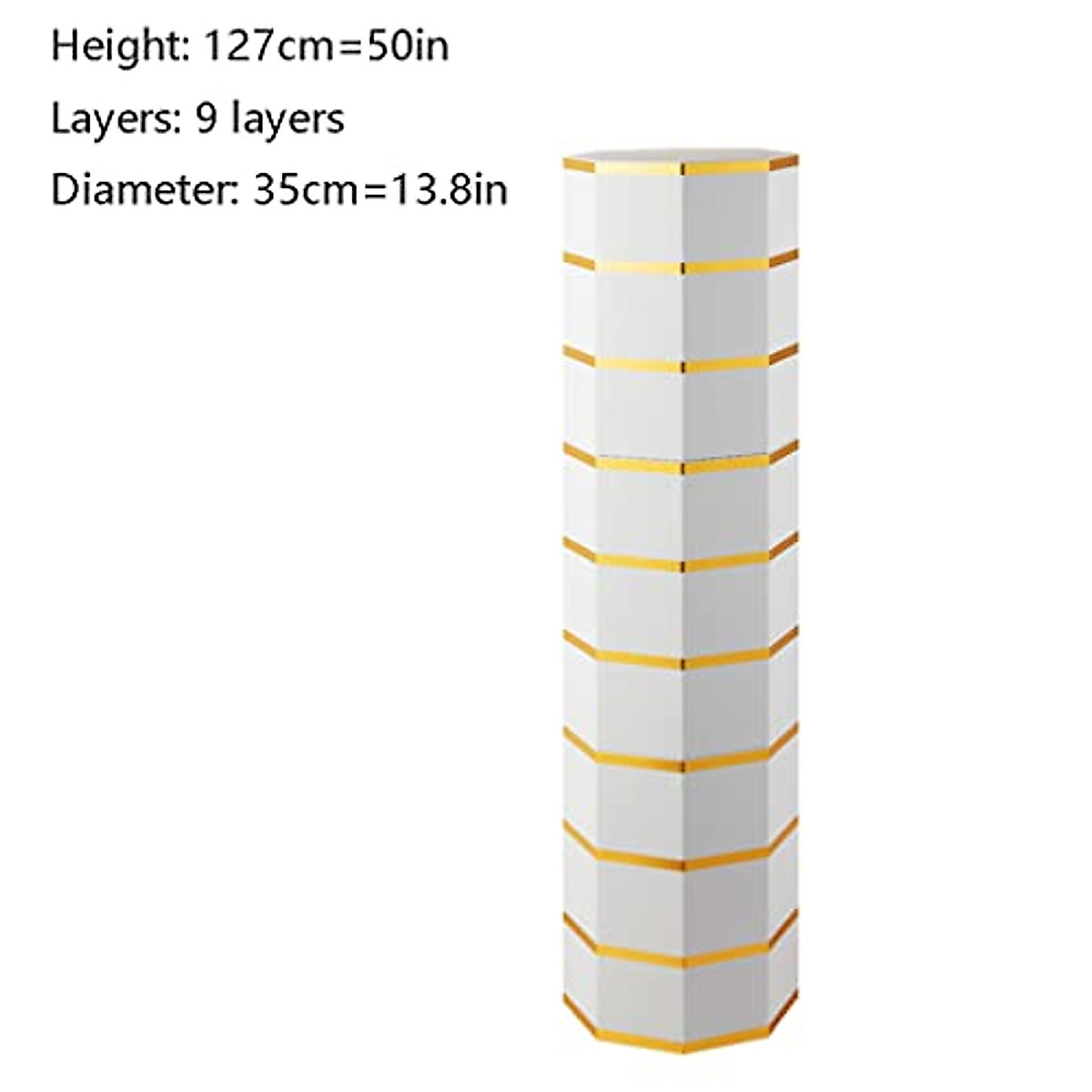 bjyx Shoe Rack Metal Rotating Shoe Cabinet Vertical Round Shoe Rack Storage Simple and Modern for The Entrance (Size: 50 * 13.8in)