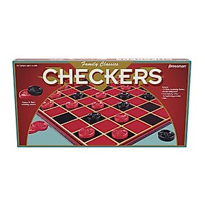 Family Classics Checkers -- With Folding Board and Interlocking Checkers by Pressman
