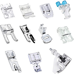 YOFAN 11 pcs Sewing Machine Presser Feet Set，Multifunction Presser Foot Parts Accessories for Brother, Babylock, Singer, Janome, Kenmore (11-Pack #2)