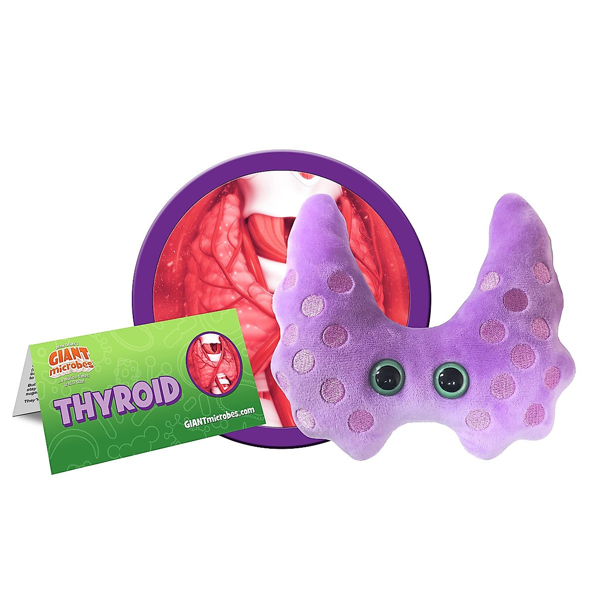 GIANTmicrobes Thyroid Plush, Thyroid Stuffed Animal, Thyroid Surgery Recovery Gifts, Lupus Gifts, Thyroid Cancer Awareness, Endocrinologist Gift, Endocrinology Gift, Thyroidectomy, Hypothyroid Gift