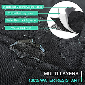 ANMOSVO for Ford Bronco Dog Cargo Liner 2024 - Waterproof Anti-Scratch & Anti-Slip Pet Trunk Cover with Side Flaps and Bumper Protector for Ford Bronco 6th Gen 4-Door Accessories 2021 2022 2023 2024