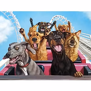Buffalo Games - Lucia Heffernan - Fun at the Amusement Bark - 750 Piece Jigsaw Puzzle For Adults - High Quality Challenging Puzzle Perfect for Game Nights - Finished Size is 24.00 x 18.00