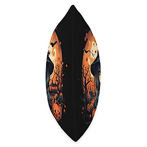 Kitty Moon Magic Tastic Little Girl's Pumpkin Cat Halloween Parade Throw Pillow, 16x16, Multicolor