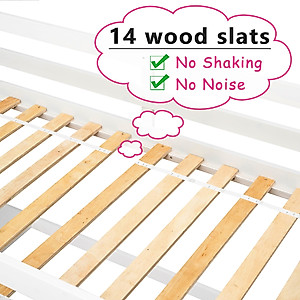 Anwick Wood Loft Bed Twin Size with Desk,Kids Loft Bed with Stairs and Rails for Toddlers Kids Teens Boys Girls,Solid Wood Salts Support,Noise-Free,Easy Assemble (White, Twin)