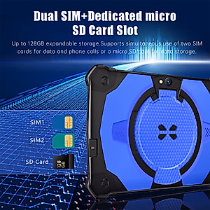 HD 7 Inch High Definition Screen Ultra-Thin HD Tablet - Bluetooth Dual High-Definition Camera & IM Card Communication Function Voice Call Game Video Learning Android Tablet Gifts