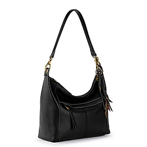 The Sak womens Alameda Hobo Bag In Leather, Black, One Size US