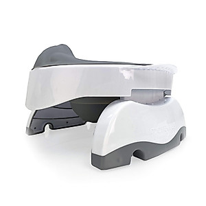 Potette Plus Premium Potty Value Pack: Kalencom 2in1 Potette Plus Premium Portable Potty and Premium Reusable Collapsible Liner for Home Use (White/Gray)