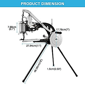 IRONWALLS Leather Cobbler Manual, Heavy Duty Hand Shoe Repair Mending Sewing Machine with Needles, Leather Stitching Sewing Machine for Canvas Cotton Linen, Bags, Cloths, Tents