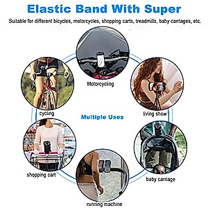 Universal Bike Phone Mount, 360°Rotatable Adjustable Silicone Phone Holder, Fit 4.5"-7" for iPhone 14 13 12 11 Pro Max XS XR Samsung Galaxy (Bike Stand)