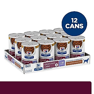 Hill's Prescription Diet i/d Low Fat Digestive Care Rice, Vegetable & Chicken Stew Wet Dog Food, Veterinary Diet, 12.5 Ounce Cans (Pack of 12)