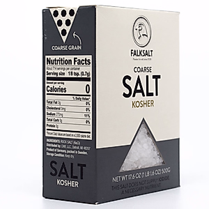 FALKSALT | 1.1lb Kosher Salt - Coarse Grain | Gourmet Salt, All Natural, Kosher | Perfect for Grinder