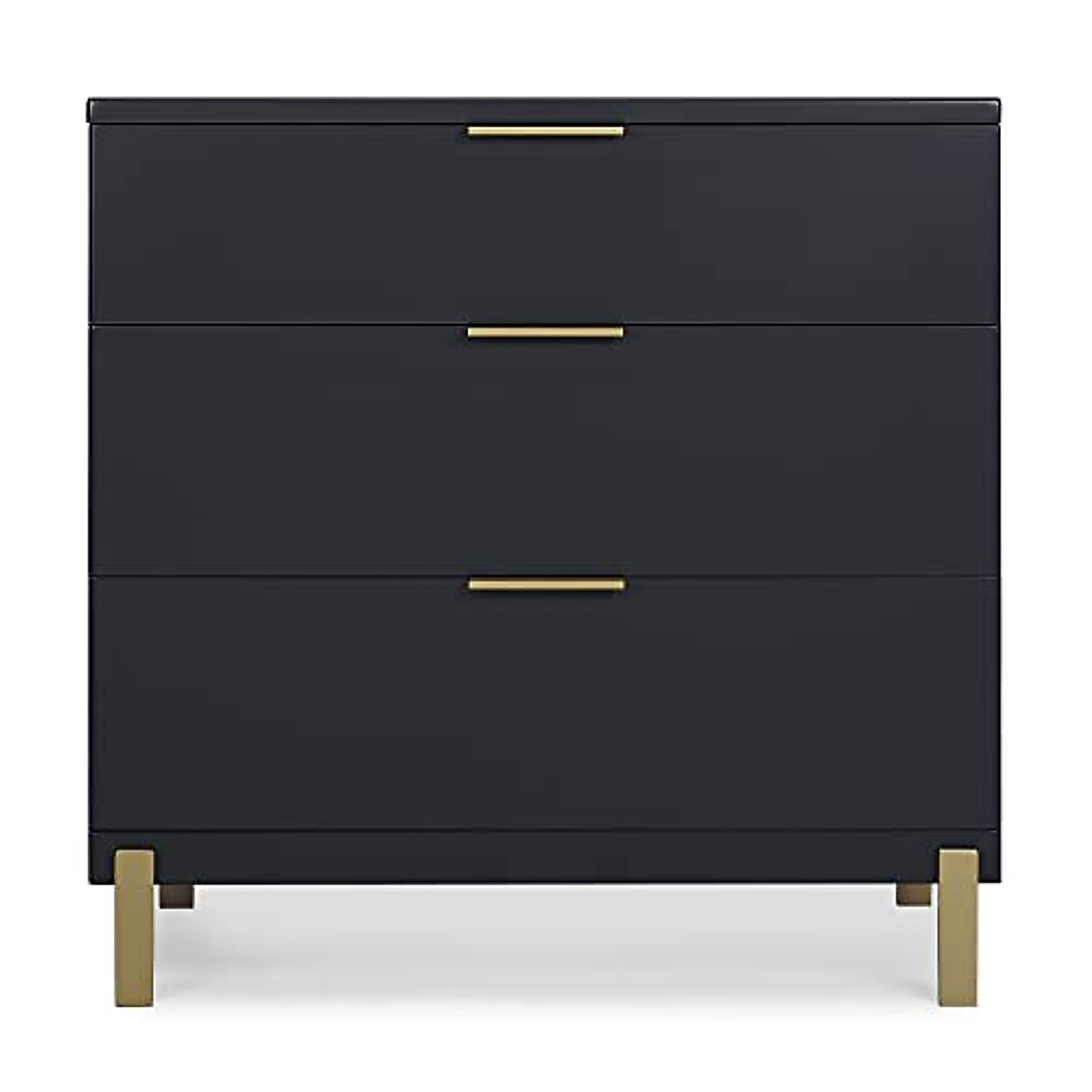 Delta Children Hendrix 3 Drawer Dresser, Midnight Grey/Bronze