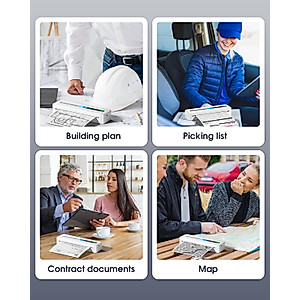 Portable Printer Wireless Bluetooth for iPad iPhone Android - A4 Inkless Laptop Printer for 2"/3"/4"/8.26"/8.5x11 Thermal Paper - 300DPI Mobile Printer for Vehicle Travel Home Office School Dorm